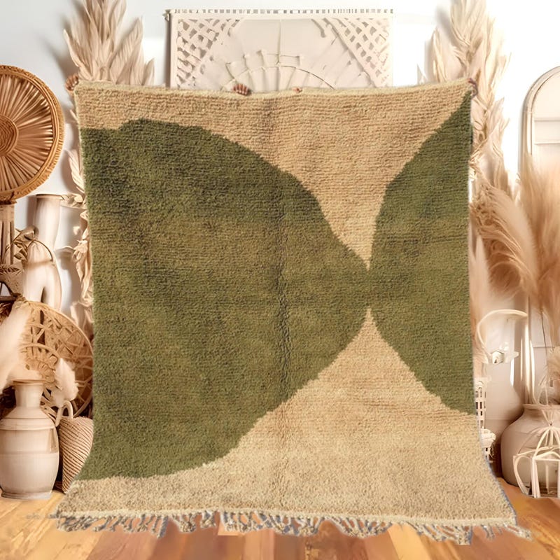 Green Moroccan Rug - Etsy