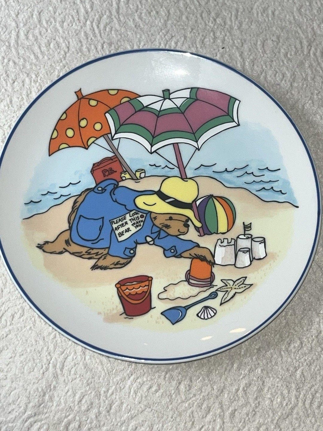 Vintage Plate A Year With Paddington Bear A Day at the Beach 1981 Rare ...