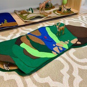 Earths Five Biomes Play Mat Set. Dessert, Tundra, Grasslands, Aquatic ...
