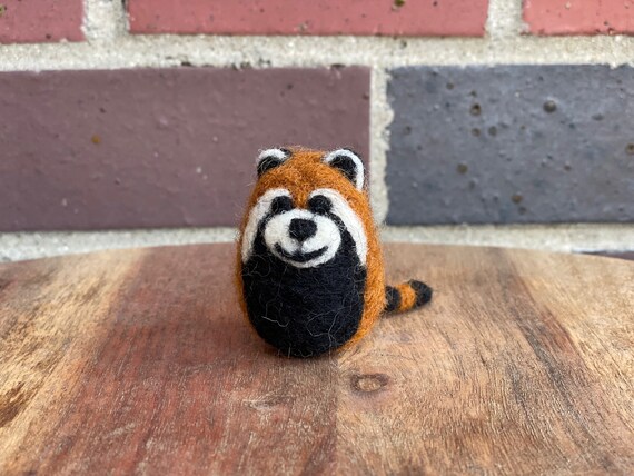 Hand Felted Red Panda Wool Sculpture Home Decor - Etsy