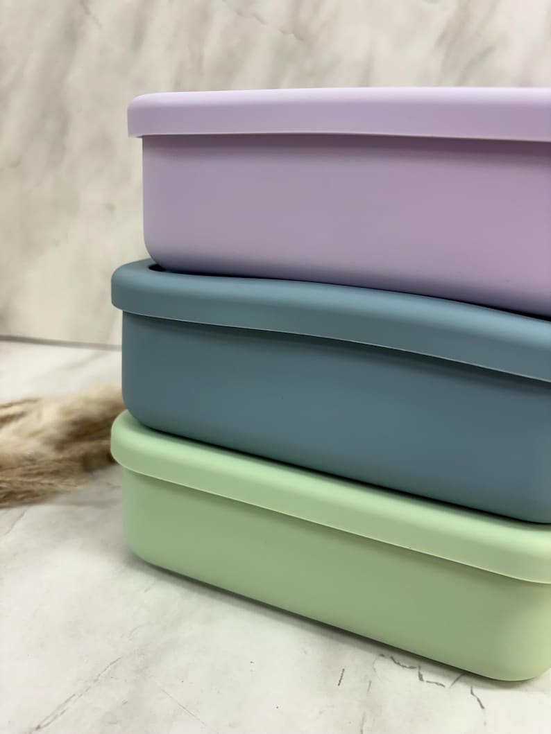 Silicone Lunch Box: Eco-friendly Bento Box for Kids and Adults - Etsy