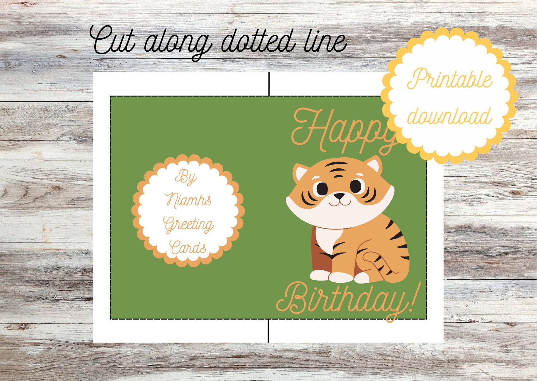Cute Happy Birthday Printable Animal Download - Etsy