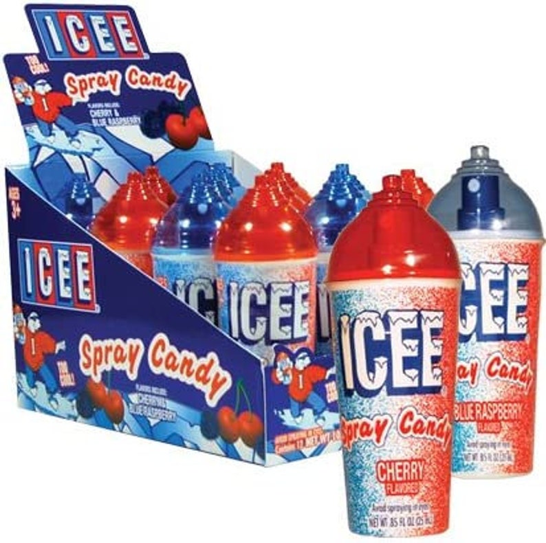 Icee Sour Spray Candy Cherry & Blue Raspberry - Etsy