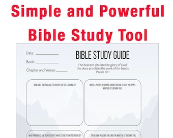Easy to Use Printable Bible Study Tool - Etsy