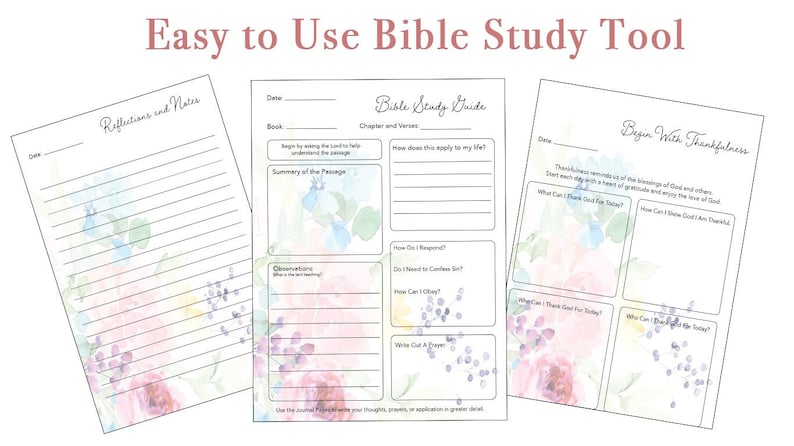 Easy to Use Printable Bible Study Tool - Etsy