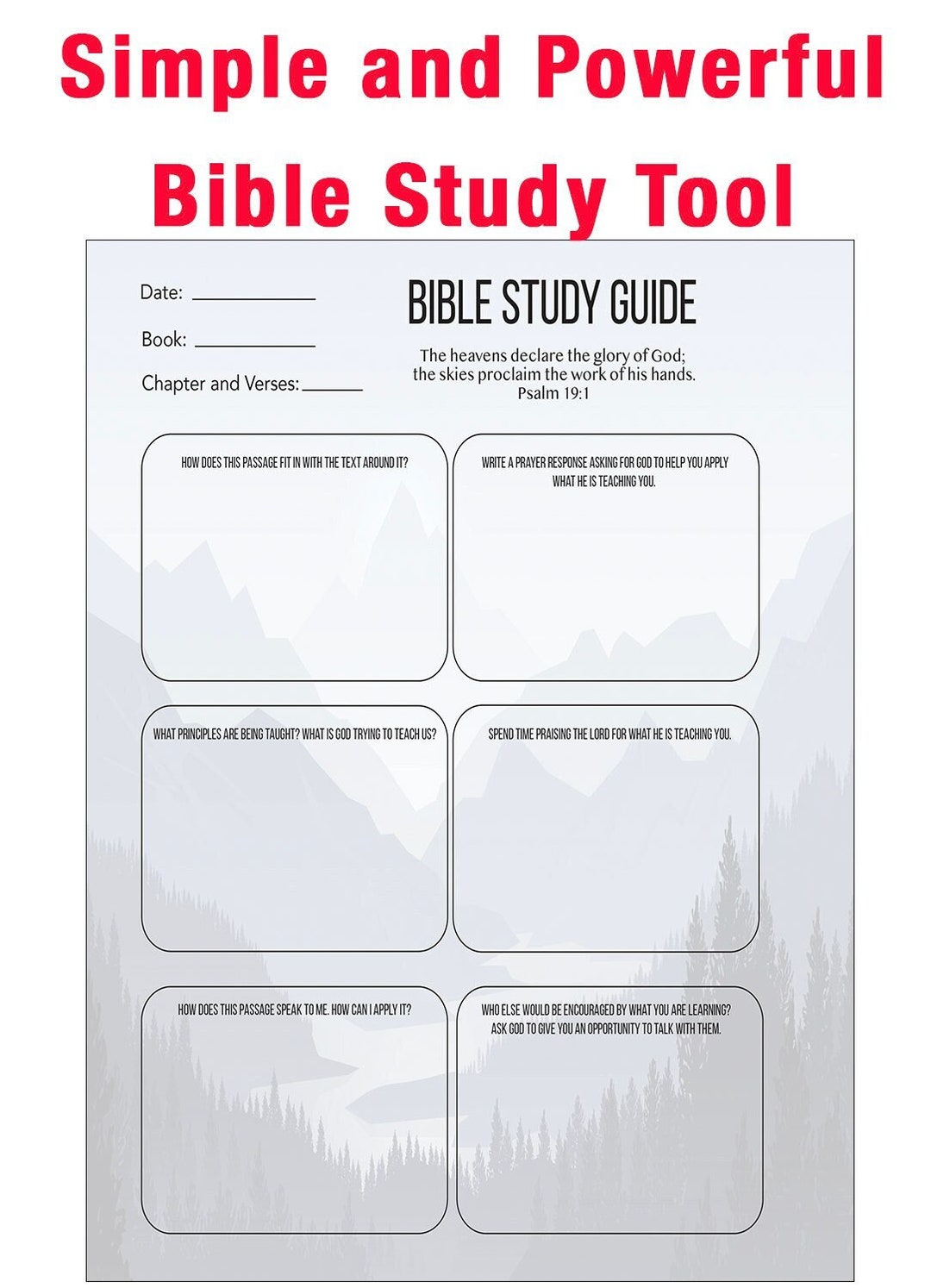 Simple and Powerful Bible Study Tool - Etsy