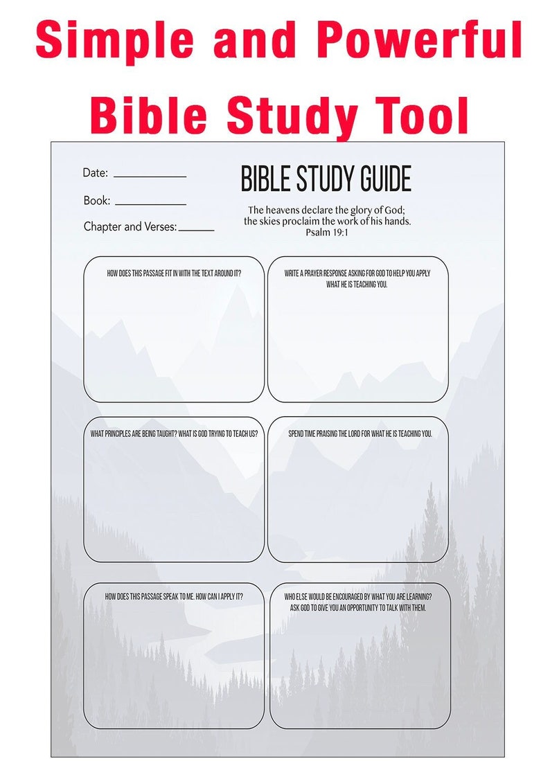 Simple and Powerful Bible Study Tool - Etsy