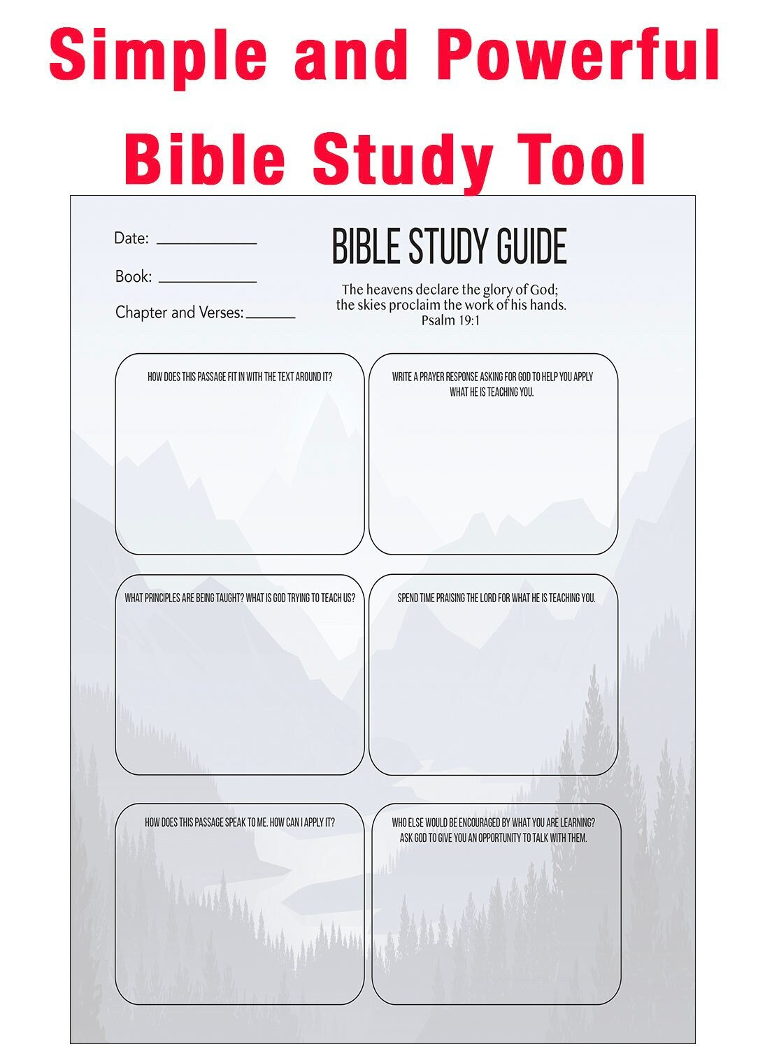 Simple and Powerful Bible Study Tool - Etsy