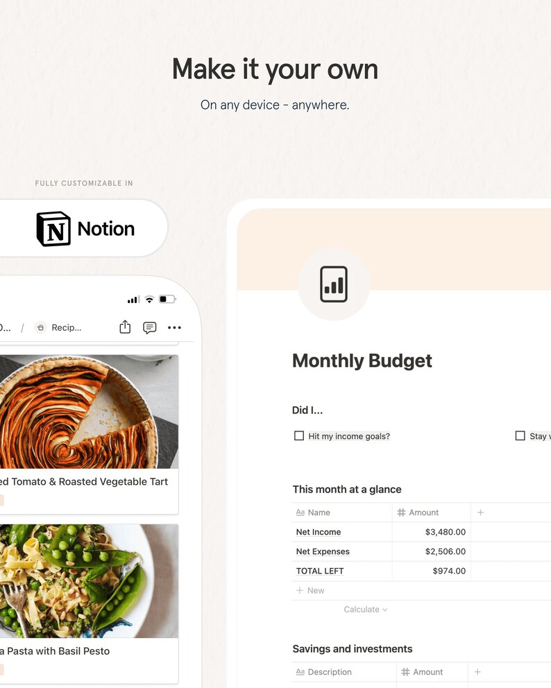 Notion Template Personal Planner All in One Notion Template - Etsy