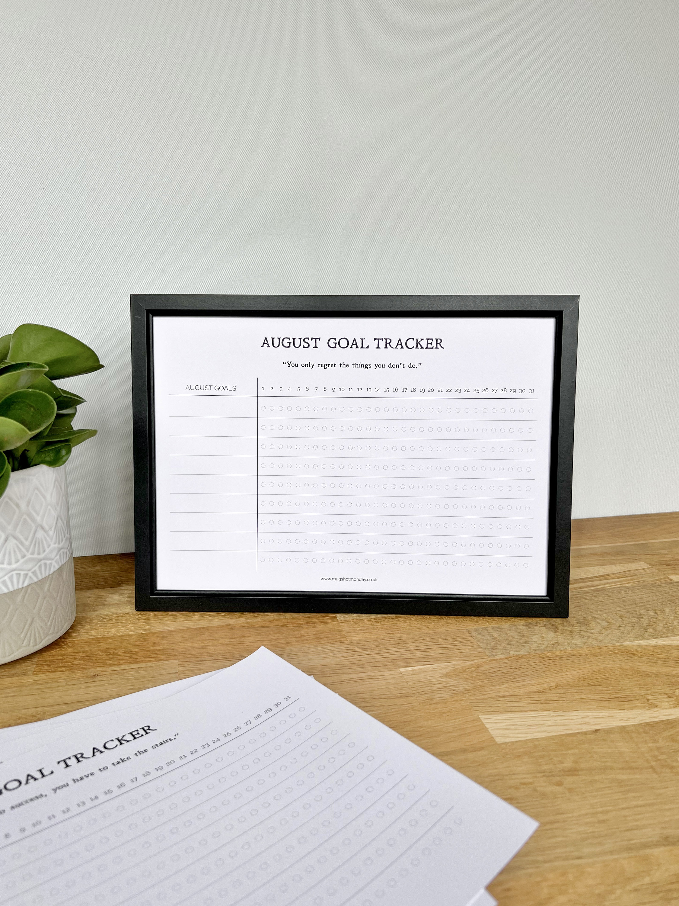 Printable Monthly Goal Tracker With Motivational Quotes PDF - Etsy