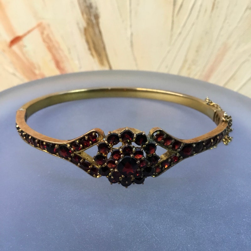 Garnet Bangle - Etsy