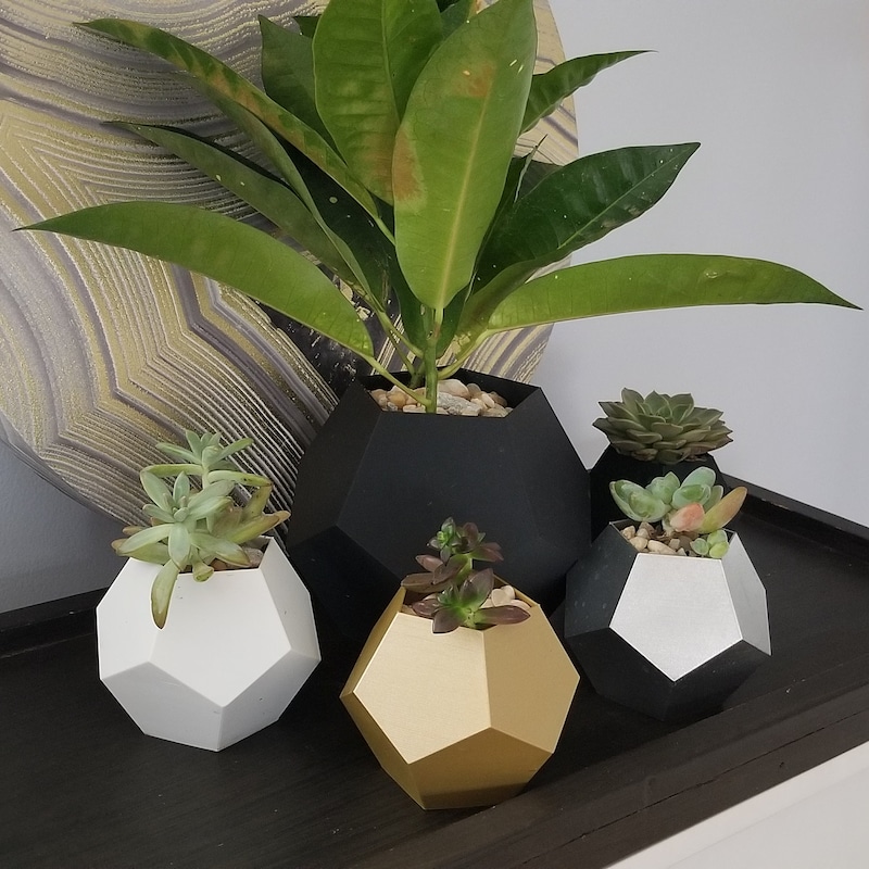 Geometric Planter - Etsy