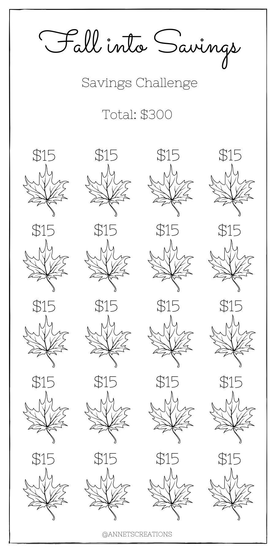 Fall Into Savings | Save 300 | Digital Download | Low Income - Etsy