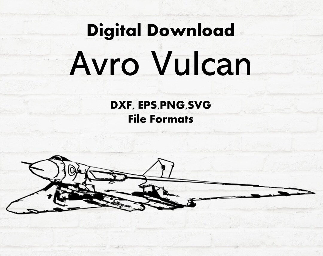 WW2 Avro Vulcan Plane Digital Download, Svg, Eps, Dxf, Png. Bomber ...