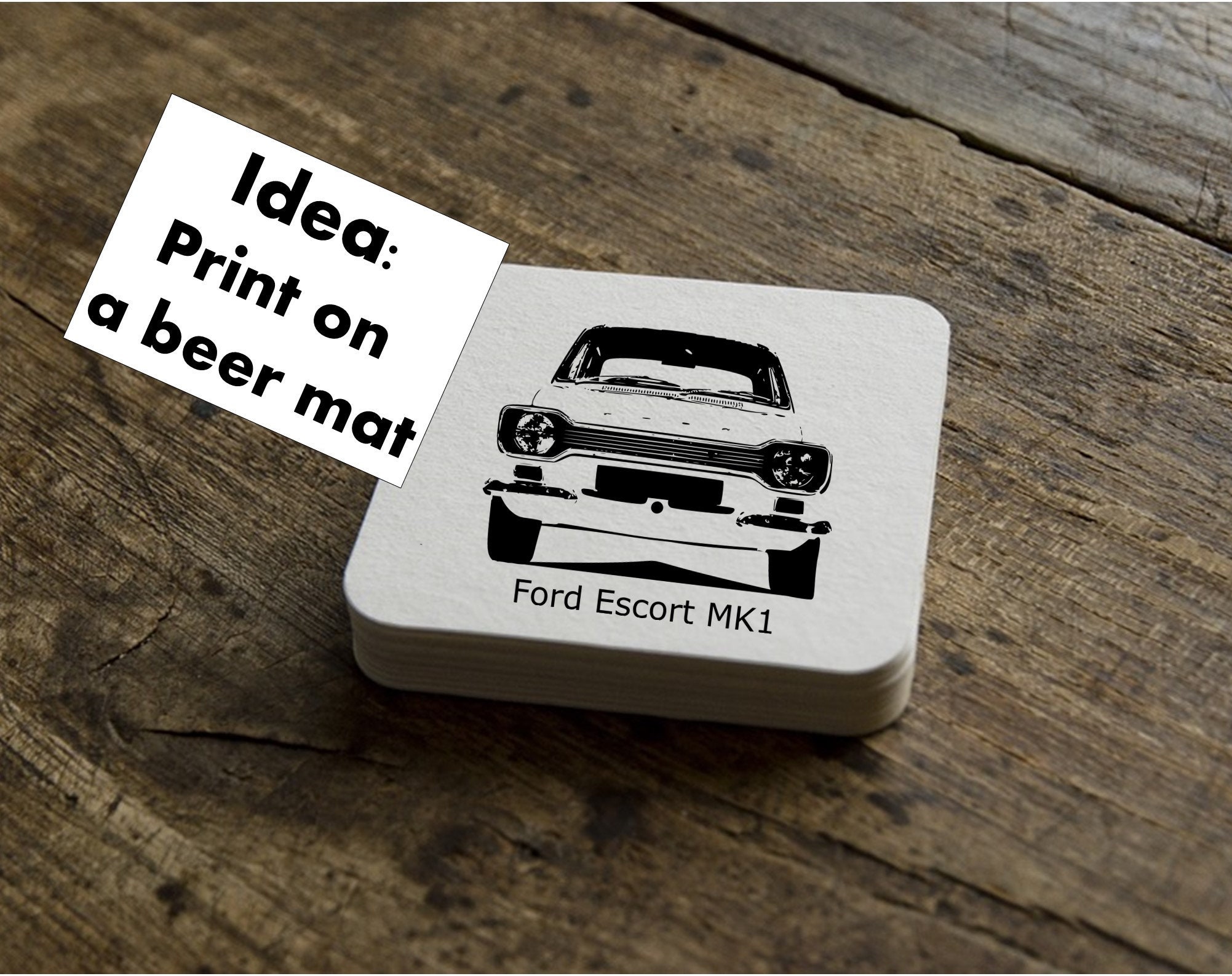 Classic Car Ford Escort Mk1 Front View Digital Download in Svg, Eps ...