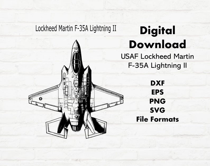 USAF Jet Lockheed Martin F-35A Lightning II Digital Download, Svg, Eps ...