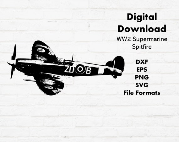 Digital Download of WW2 Warbird Supermarine Spitfire in Svg | Etsy UK