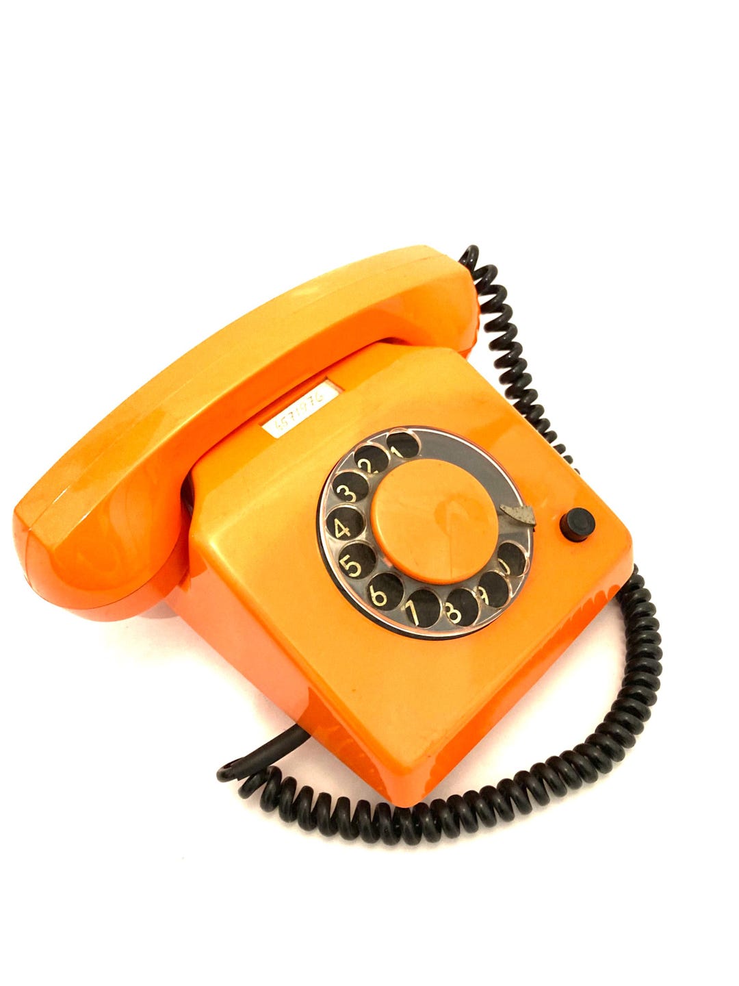 Vintage DDR Telephone / Rotary Dial Telephone Alpha Ferro Orange Built ...