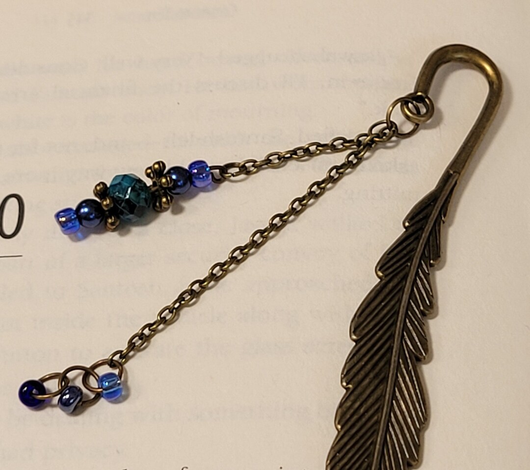A Feather in Your Book Antique Bronze Bookmark Hook - Etsy