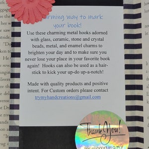 Find the Color in Your Book Antique Bronze Bookmark Hook - Etsy