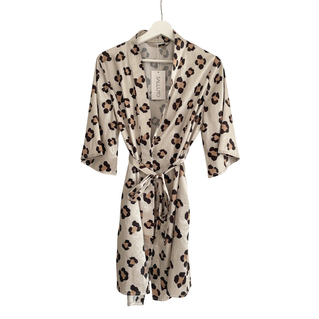 Luxurious Short Soft Leopard Print Robe - Etsy