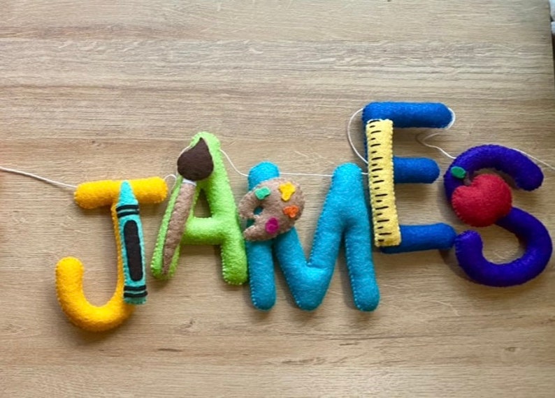 Custom Felt Teacher Garland - Etsy