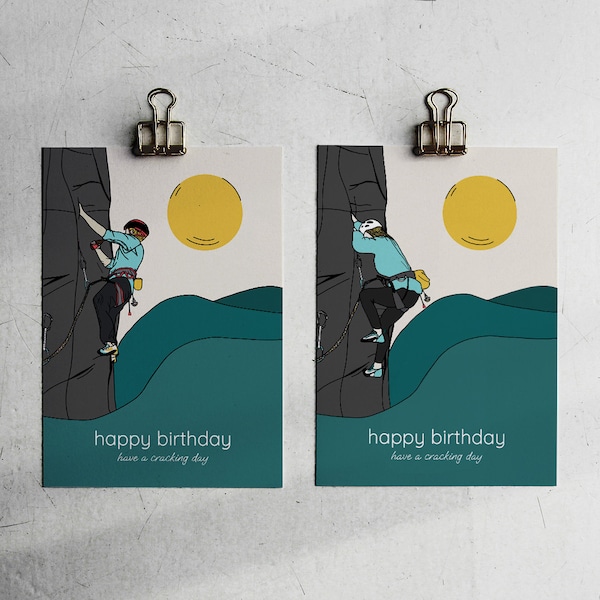 Rock Climbing Birthday Card - Etsy