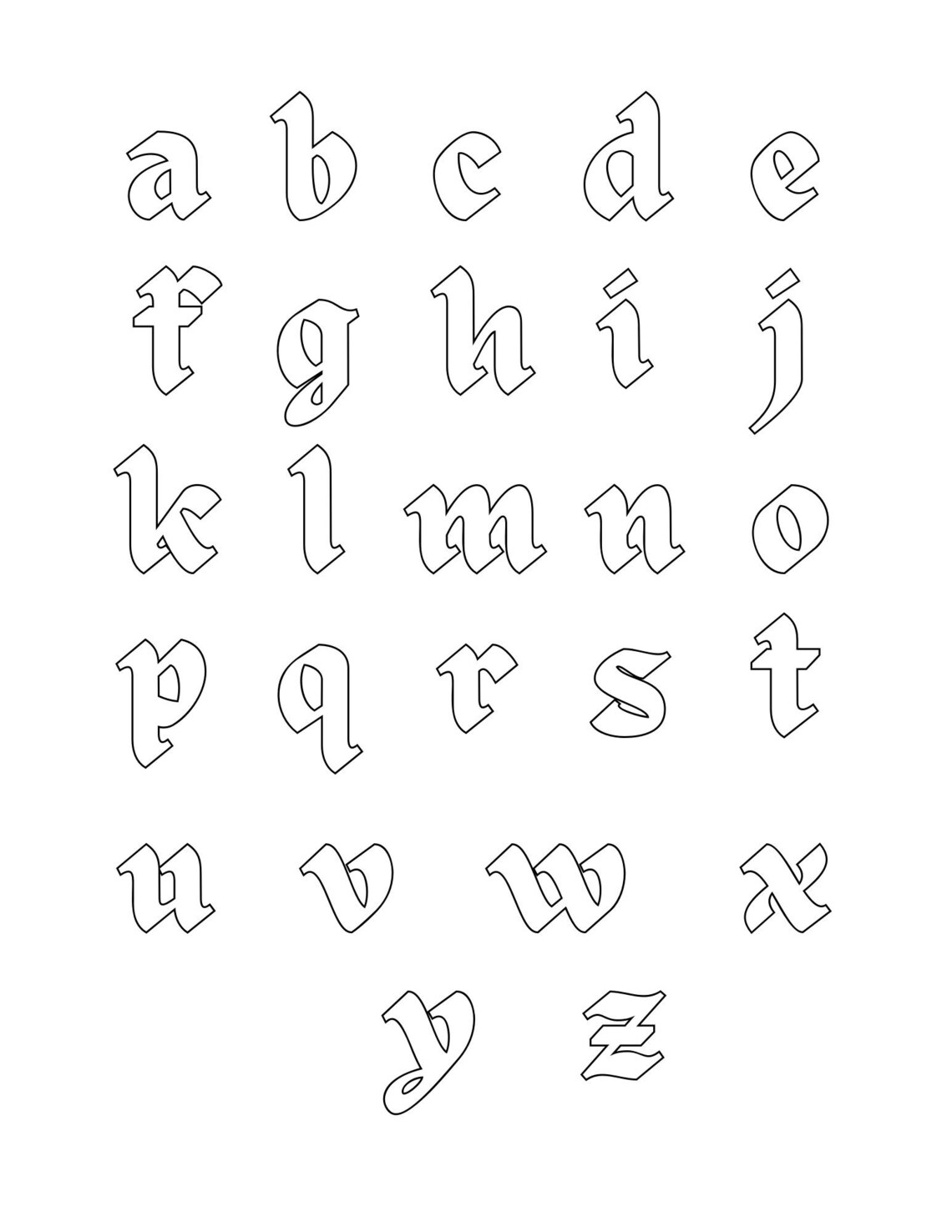 ABC Script Lowercase Letters PDF 27 Pages With Each Letter and One Page ...