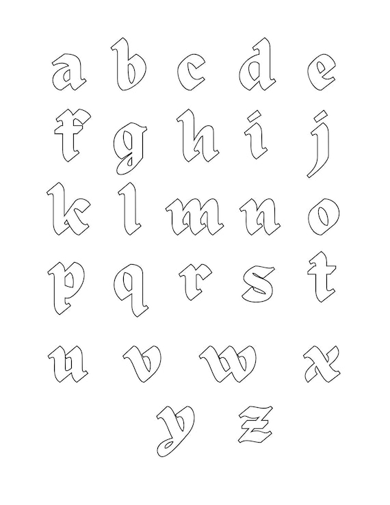 Graffiti Letters Lowercase