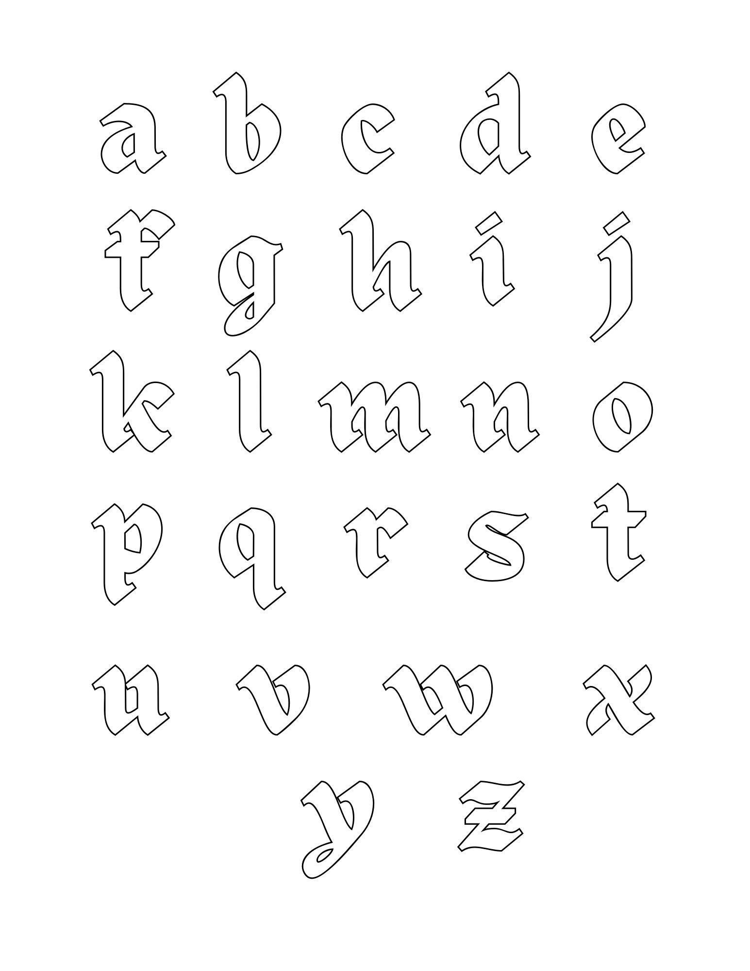 ABC Script Lowercase Letters PDF 27 Pages With Each Letter and One Page ...