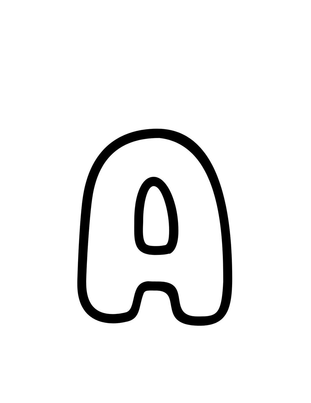 ABC Rounded Edges Uppercase Letters PDF 27 Pages With a Page per Letter ...