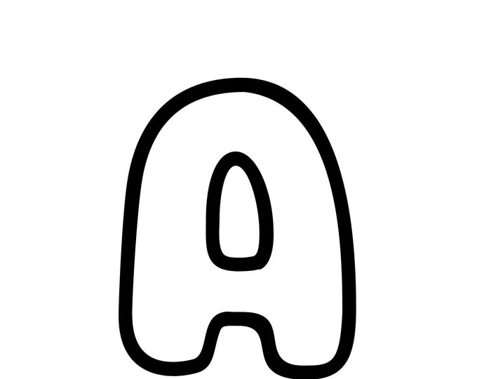 ABC Rounded Edges Uppercase Letters PDF 27 Pages With a Page per Letter ...