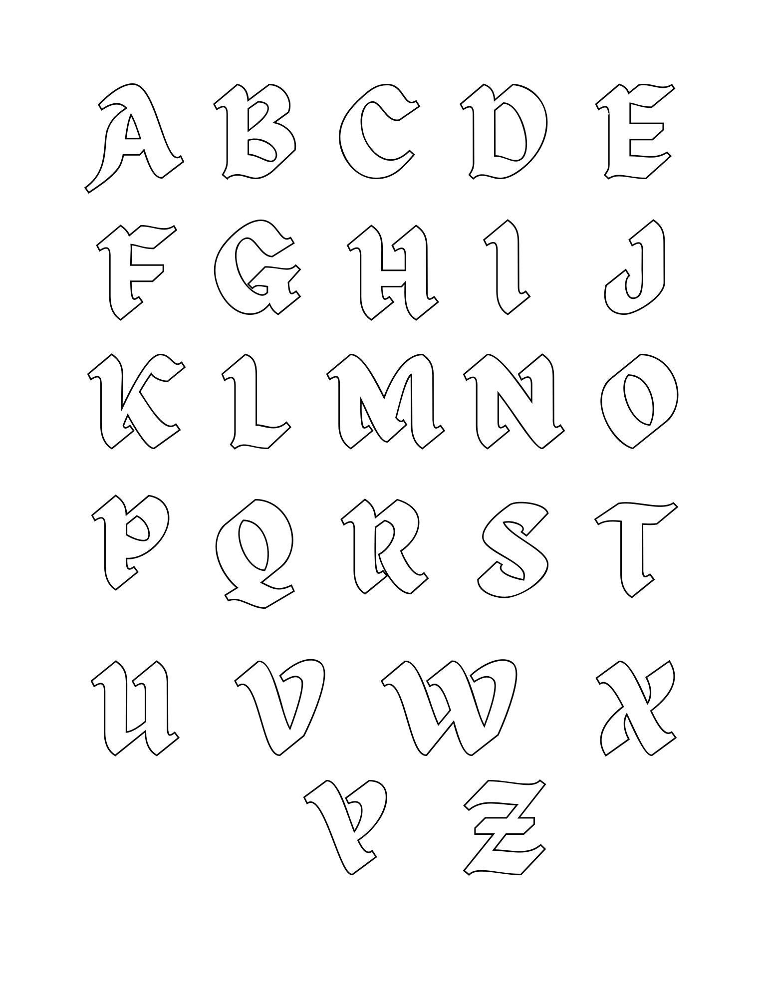 Graffiti Alphabet Lowercase And Uppercase