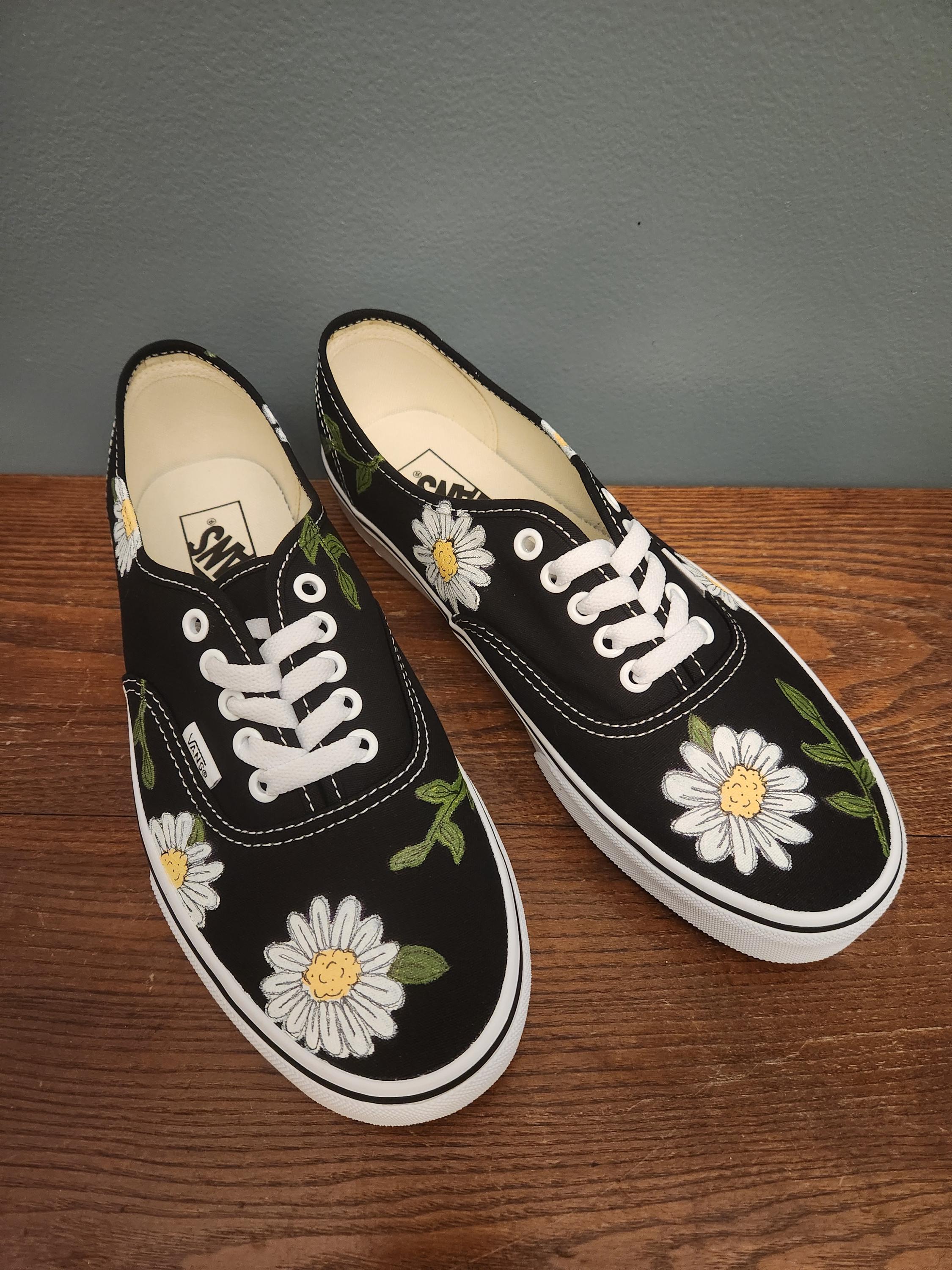 Hand Painted Vans Shoes | Made to Order | Custom Floral Shoes | Floral ...