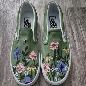 Hand Painted Vans Shoes | Made to Order | Custom Floral Shoes | Floral ...