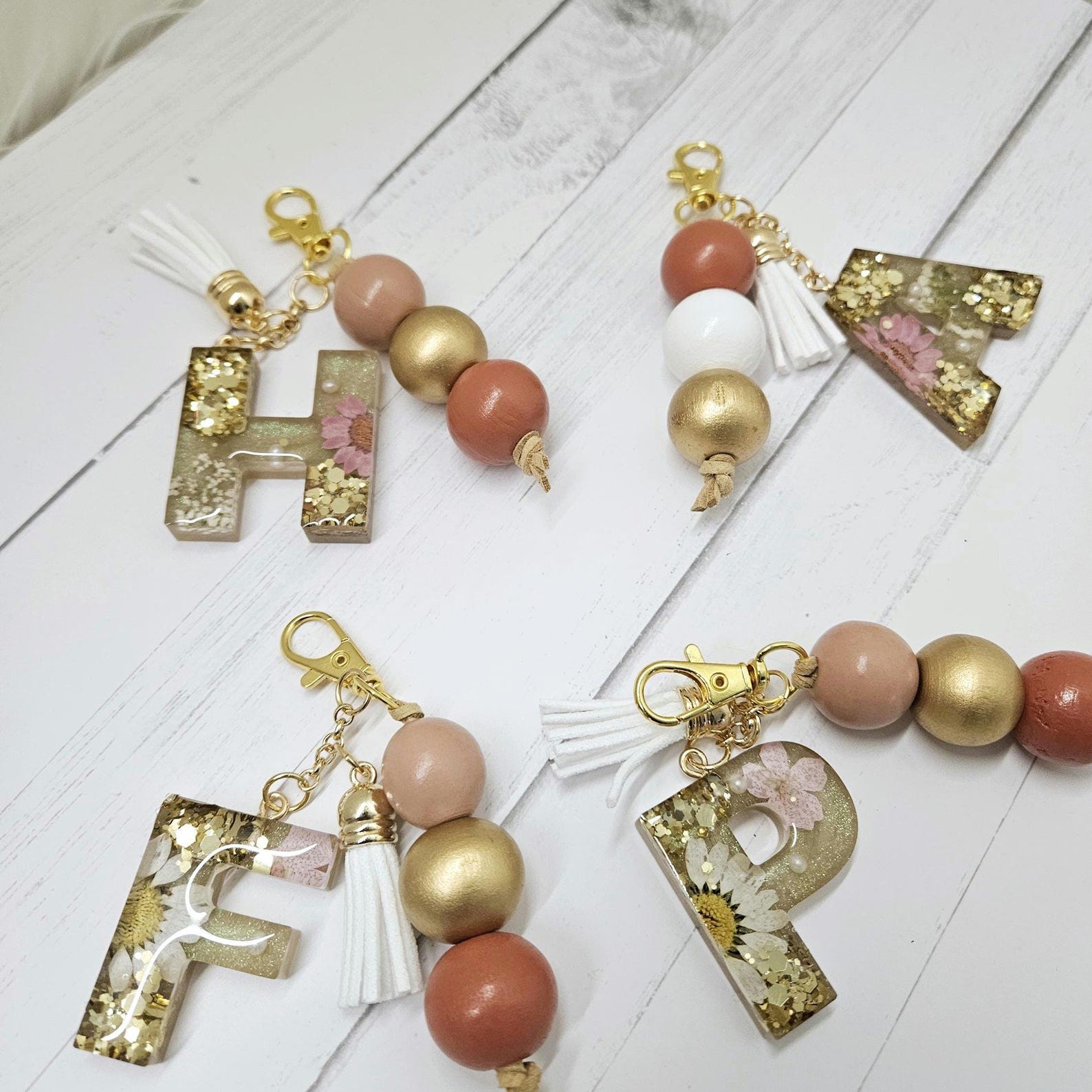 Floral Resin Letter Accessory - Etsy