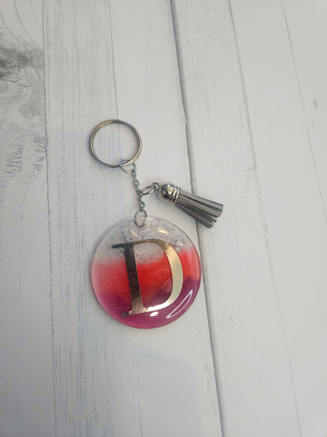Initial Disk Keychain - Etsy