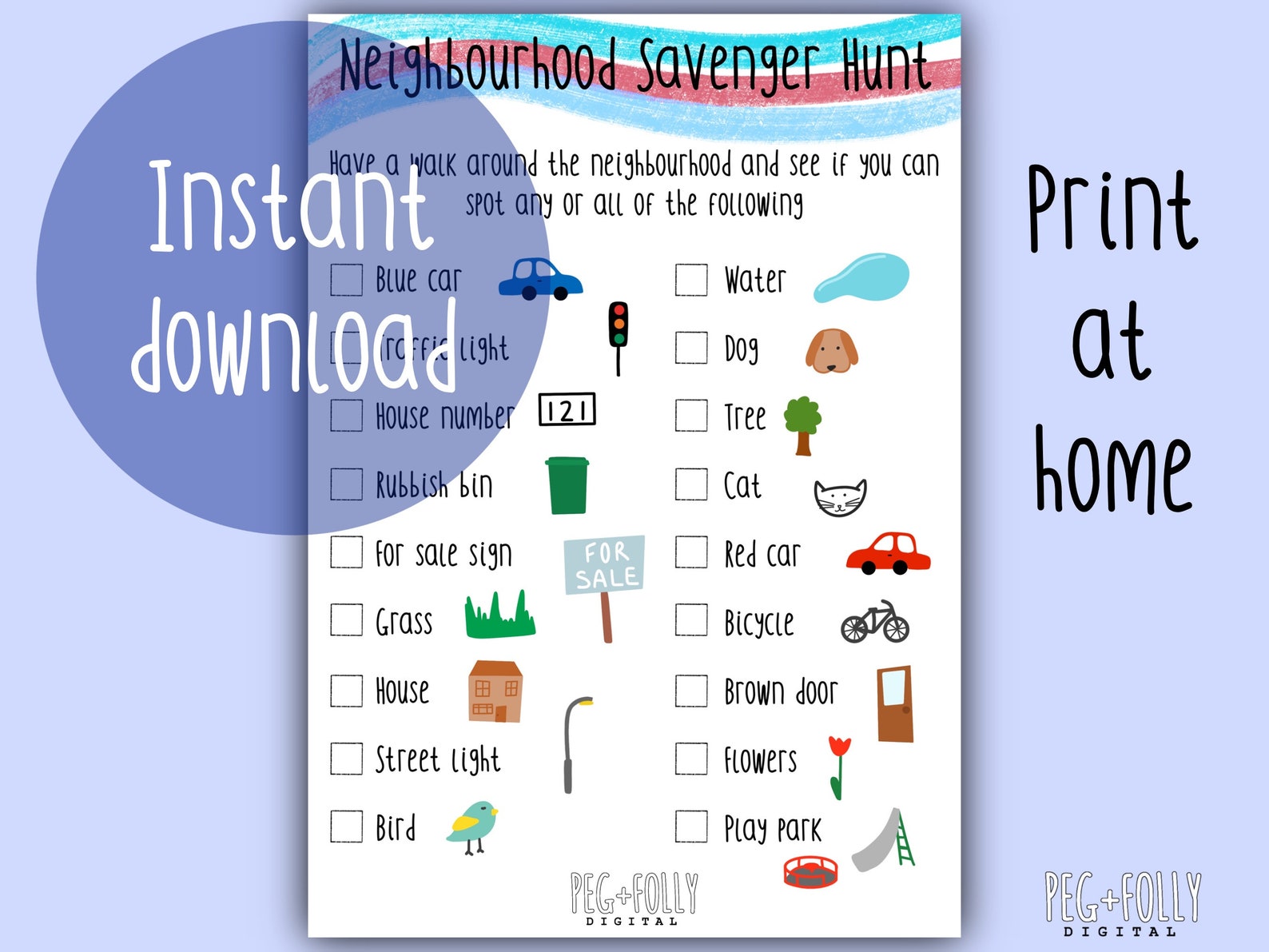 Neighbourhood Scavenger Hunt / Treasure Hunt for Where You Live / for ...