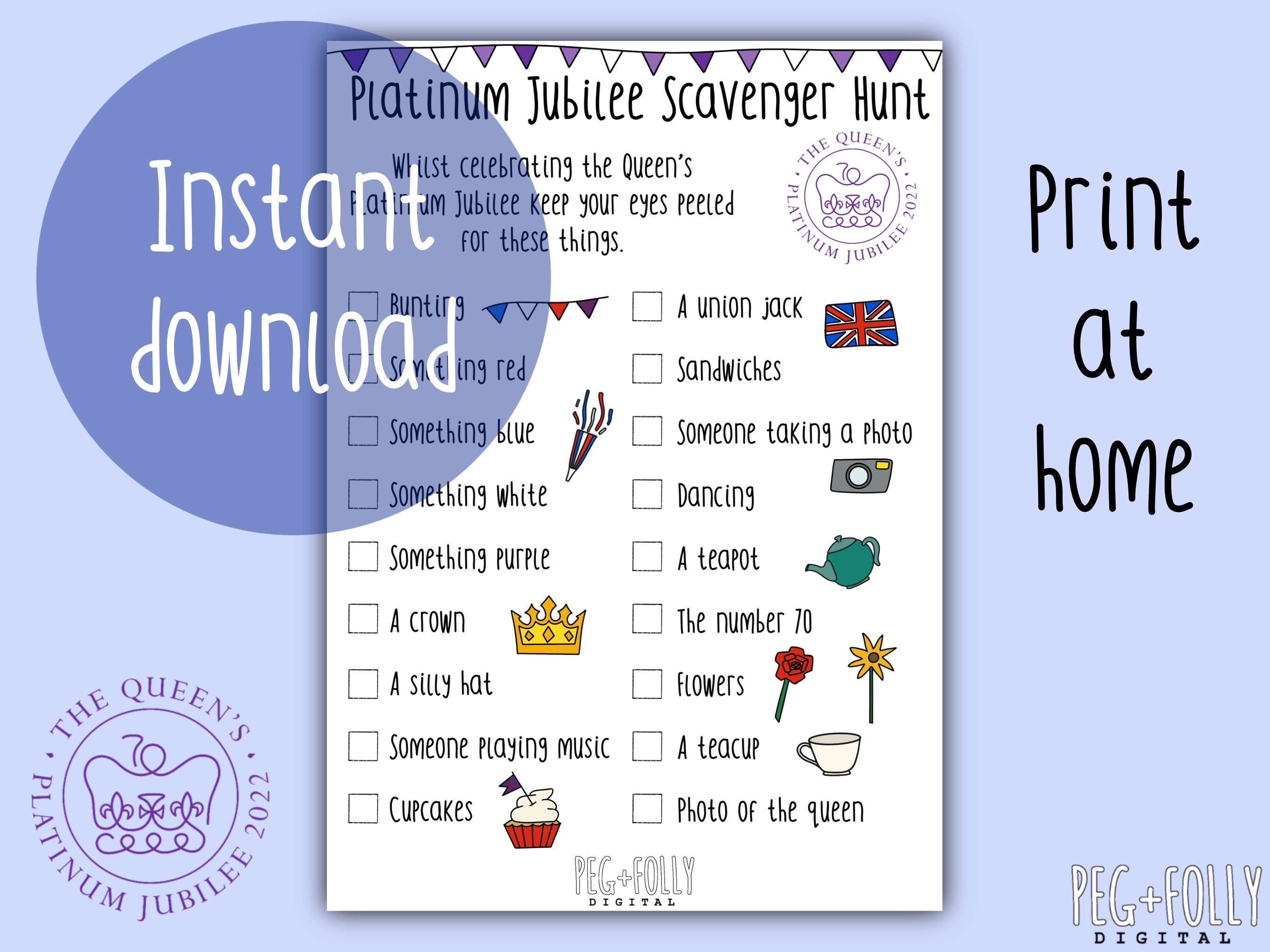 Platinum Jubilee Scavenger Hunt / Treasure Hunt for Children / - Etsy UK