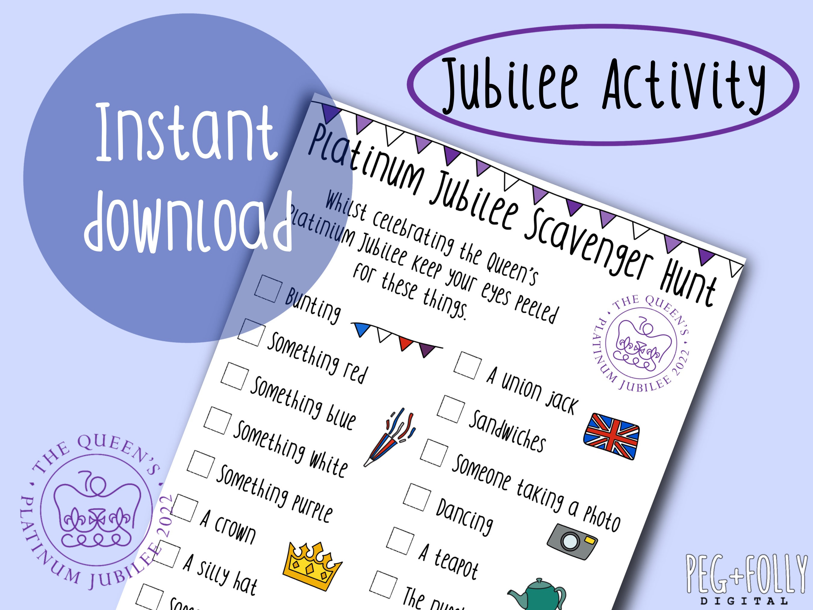 Platinum Jubilee Scavenger Hunt / Treasure Hunt for Children / - Etsy