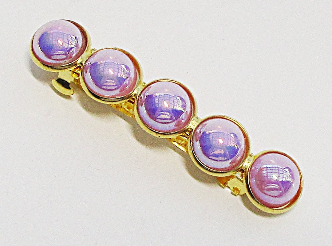 Pearl Barrette - AB Lavender - Etsy