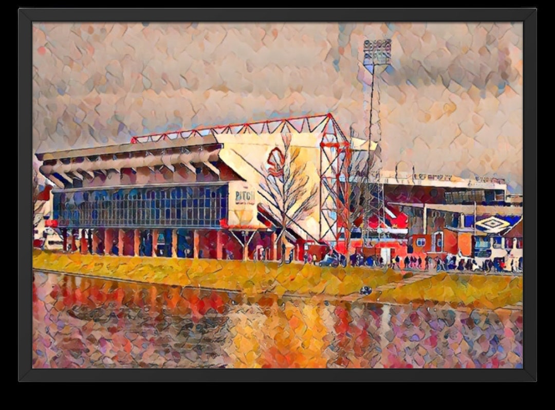 Nottingham Forest City Ground Painting Print - Etsy