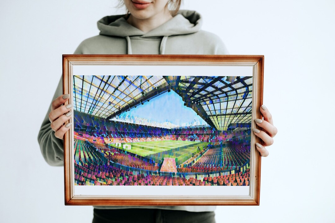 Manchester United Old Trafford Painting Print - Etsy
