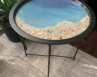 Seashell Epoxy Table - Etsy