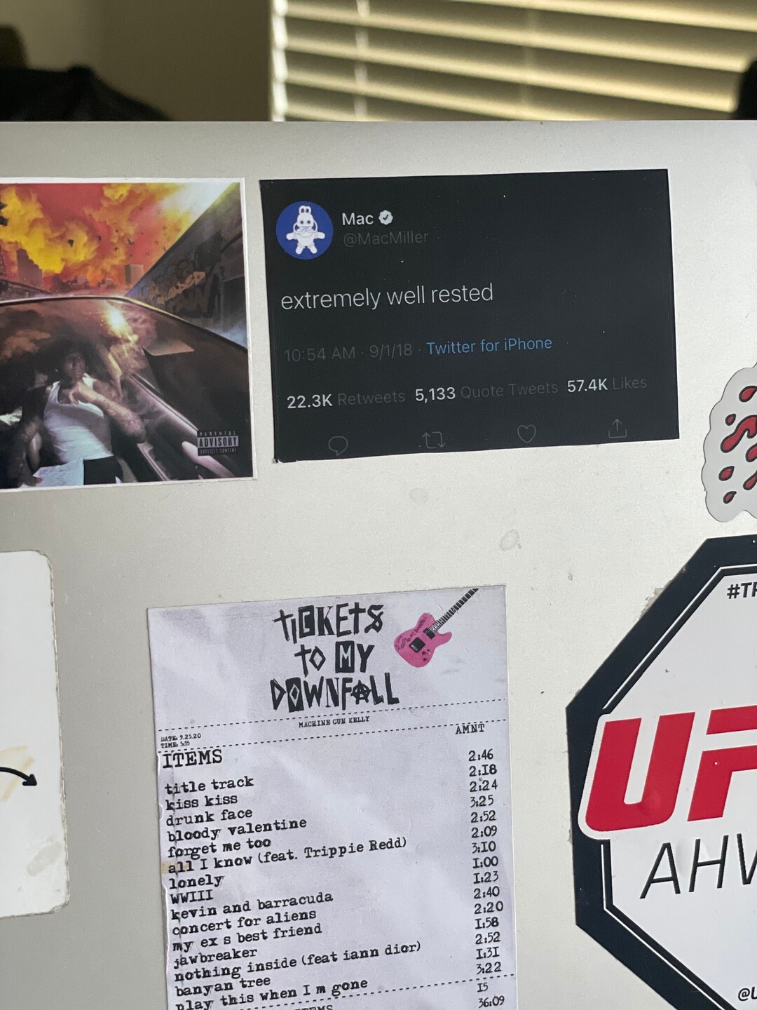 Mac Miller Vinyl Sticker, Extremely Well Rested Tweet Sticker, Premium ...