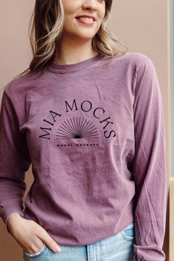 Comfort Colors 6014 Mockup Comfort Colors Berry Long Sleeve | Etsy