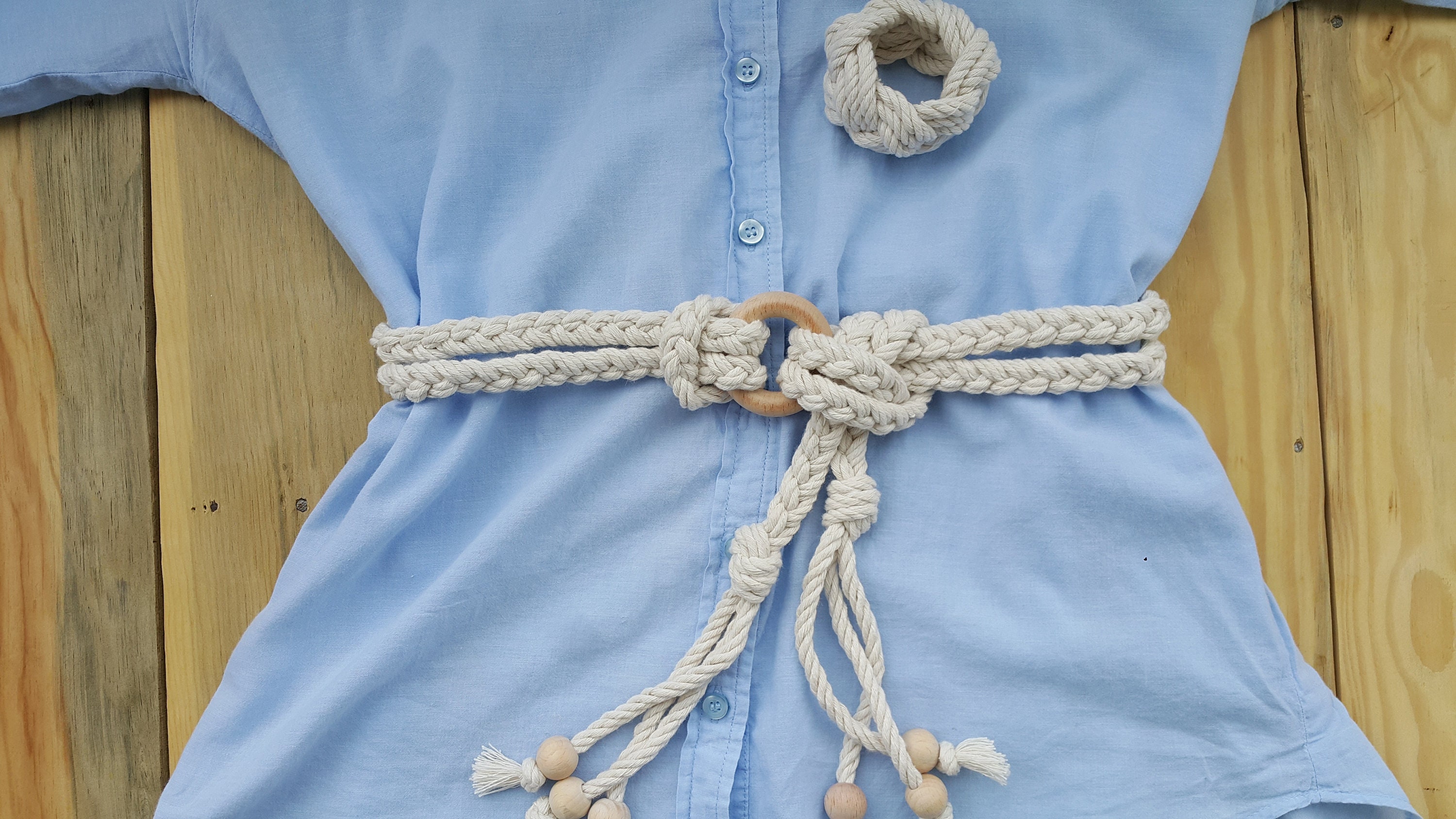 Cream Dress Waist Belt and Bracelet 2 in 1, Utility Women Belt, Beaded ...