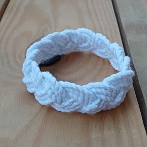 Sailor Knot Bracelet, Turks Head White Rope Bracelets, Nautical Thick ...