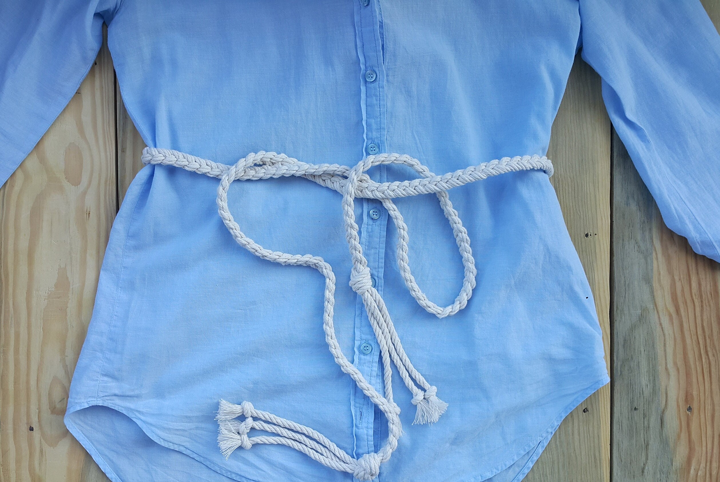 Nautical Rope Belt and Bracelet 2 in 1 Ivory Utility Belt - Etsy