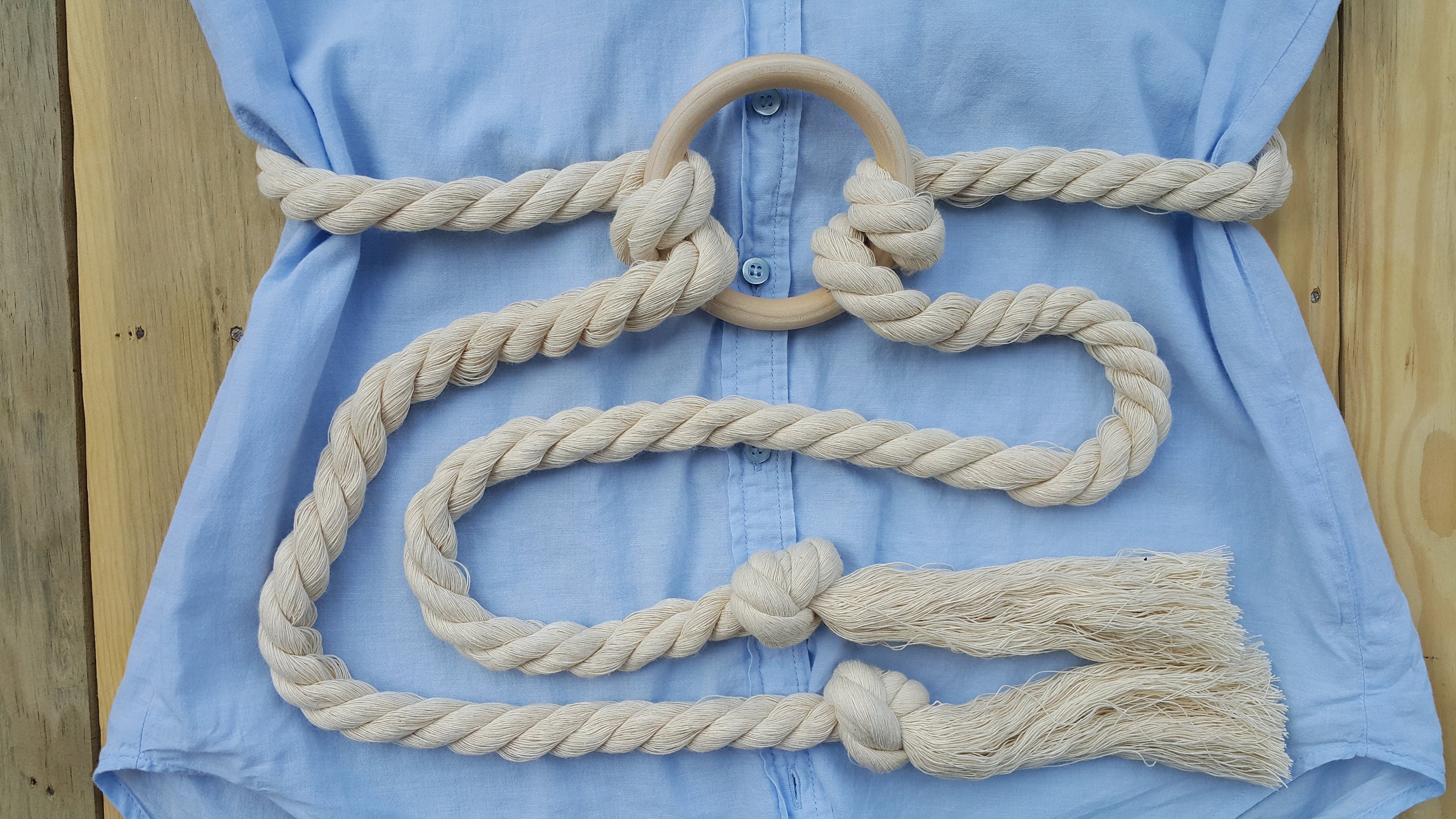 Macrame Dress Belt and Bracelet 2 in 1 Cream Nautical Rope - Etsy